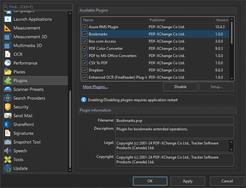 PDF-XChange Co Ltd :: Knowledge Base :: What are the Plugins in PDF-XChange Editor?